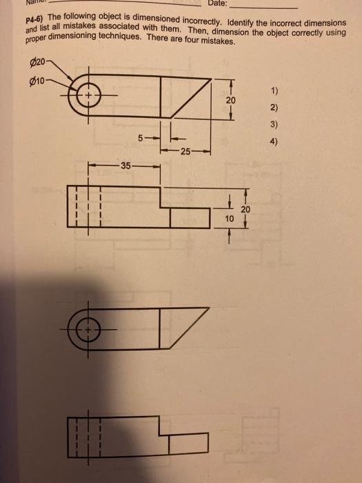 Solved proper dimensioning techniques. There are four | Chegg.com