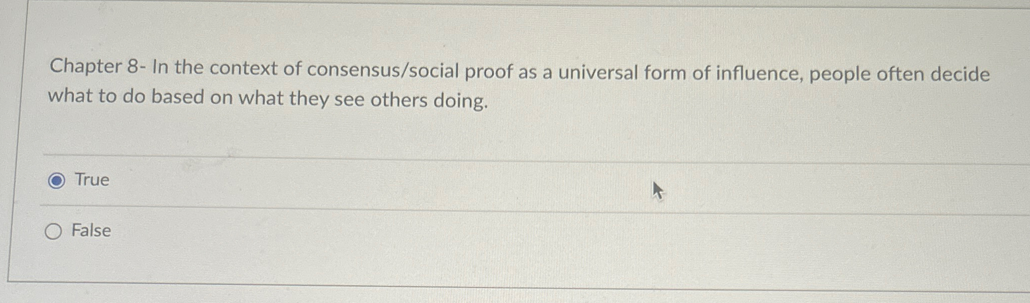 Solved Chapter 8 - ﻿In the context of consensus/social proof | Chegg.com