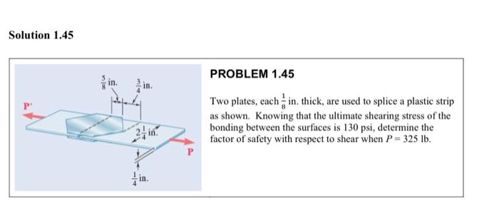 Solved Solution 1.45 PROBLEM 1.45 Two plates, each 81 in. | Chegg.com