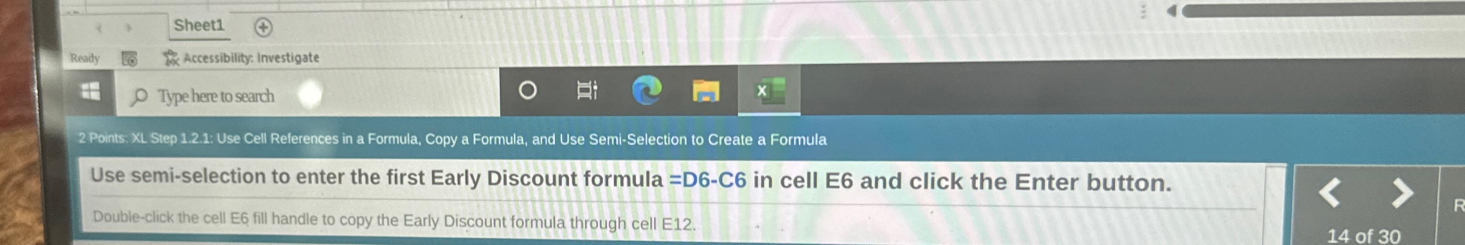 Solved 2 ﻿Points: XL Step 1.2.1: Use Cell References in a | Chegg.com