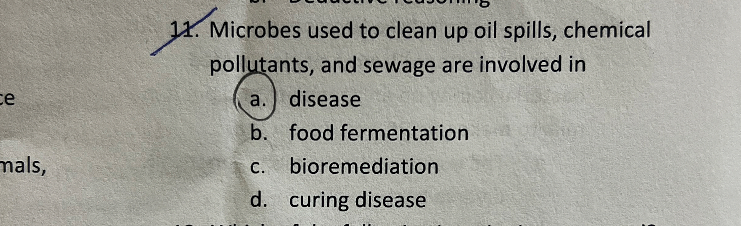 Solved Microbes used to clean up oil spills, chemical | Chegg.com