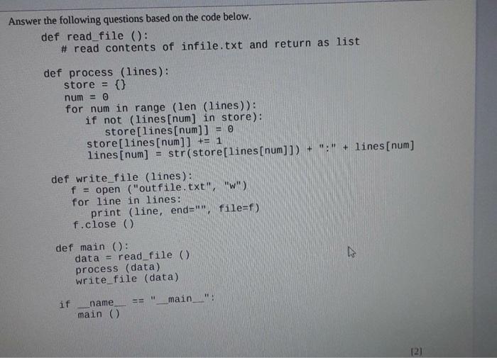 Solved (h) Write the read_file function to read the contents | Chegg.com