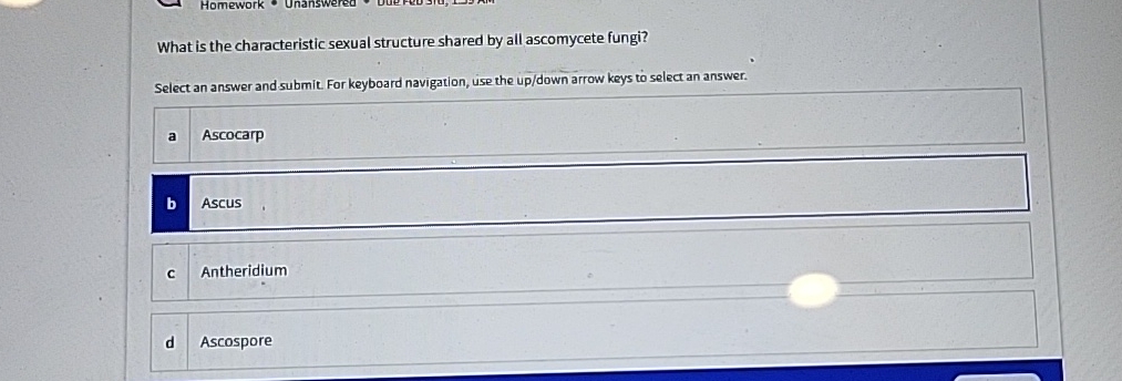 Solved What is the characteristic sexual structure shared by | Chegg.com