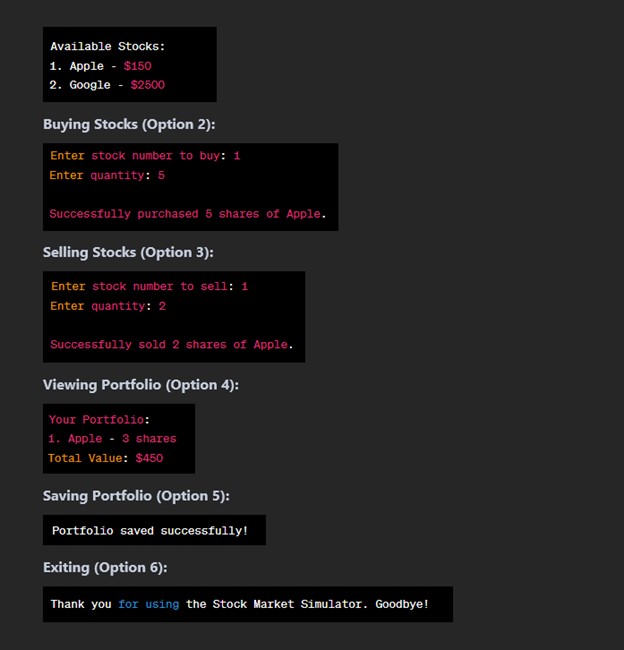 Solved Stock Market SimulatorObjective: Develop a basic | Chegg.com