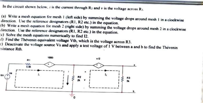 Solved In the circuit shown below, 1 is the current through | Chegg.com
