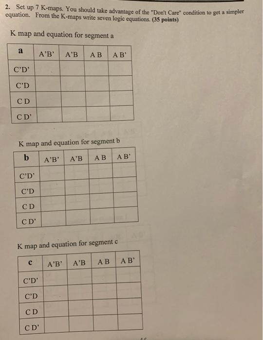 Solved Lab Report 1. Draw a truth table for IC 7447. This | Chegg.com