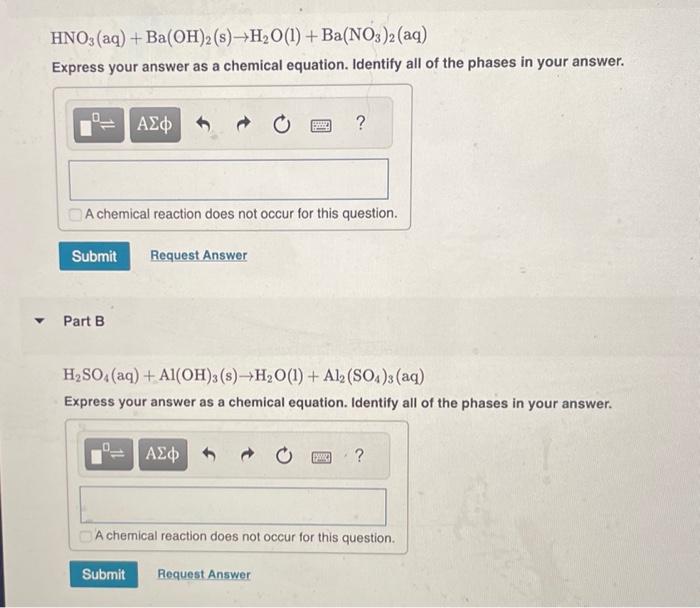 Solved HNO3(aq)+Ba(OH)2( s)→H2O(l)+Ba(NO3)2(aq) Express your | Chegg.com