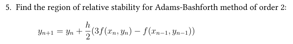 Solved Find the region of relative stability for | Chegg.com