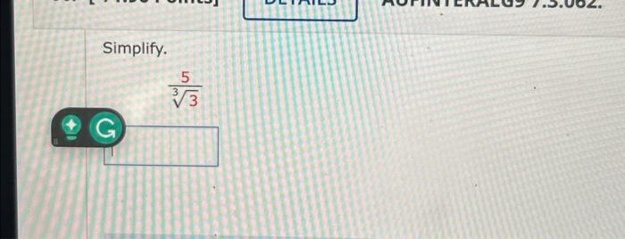 Solved Simplify. 335 | Chegg.com