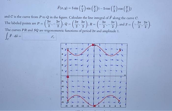 Solved F(x,y)=5sin(2x)sin(2y) ^−5cos(2x)cos(2y) ^ and C is | Chegg.com