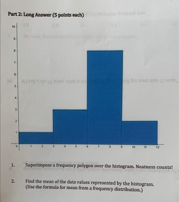 Solved 1. Superimpose a frequency polygon over the | Chegg.com