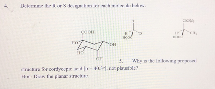 Solved Determine the R or S designation for each molecule | Chegg.com