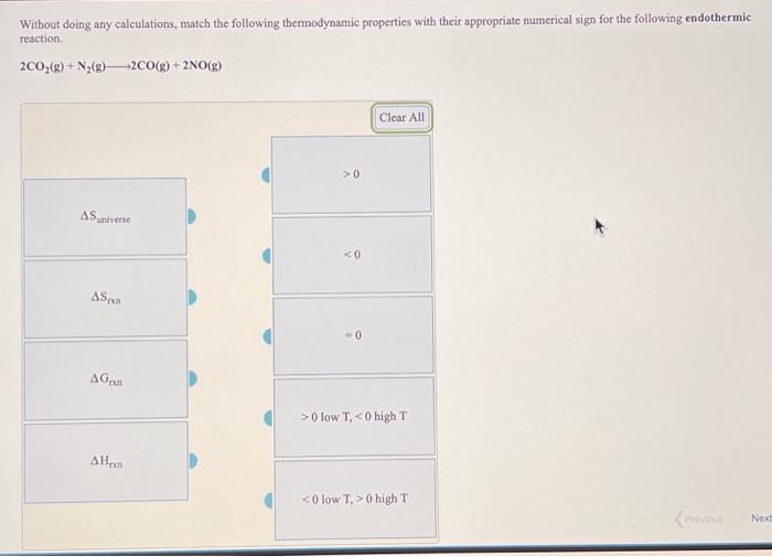 Solved Without doing any calculations, match the following | Chegg.com