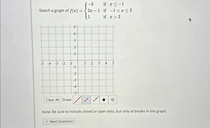 Solved ketch a graph of f(x)=⎩⎨⎧−32x−11 if x≤−1 if −1 | Chegg.com
