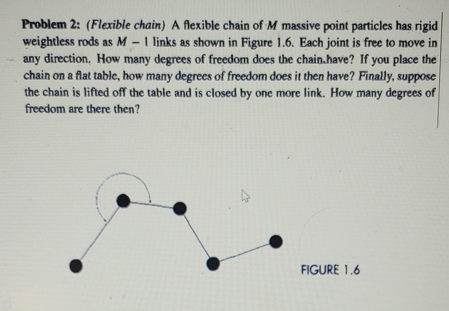 Solved Problem 2: (Flexible chain) A flexible chain of M | Chegg.com