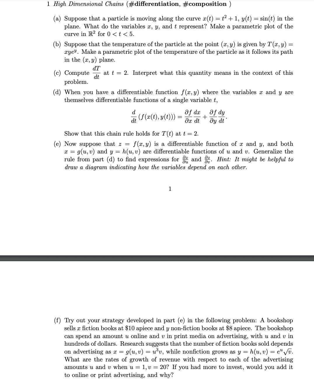 Solved (DONT USE CHATGPT) ﻿High Dimensional Chains | Chegg.com
