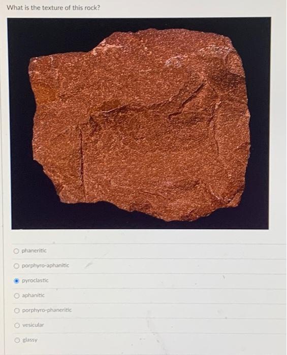 Solved What is the texture of this rock? phaneritic | Chegg.com