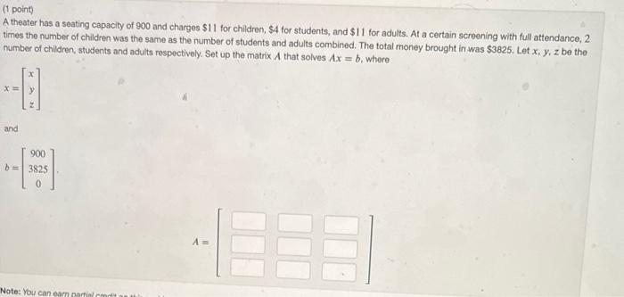 Solved A theater has a seating capacity of 900 and charges | Chegg.com