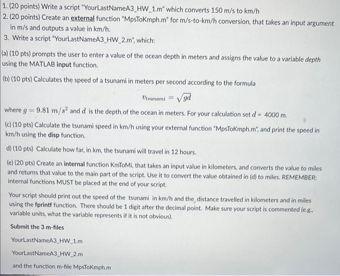 Solved 1. (20 points) Write a script Solved 1. (20 points) Write a script