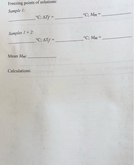 Solved Sample Mass of paper + solute (g) Mass of paper (g) | Chegg.com