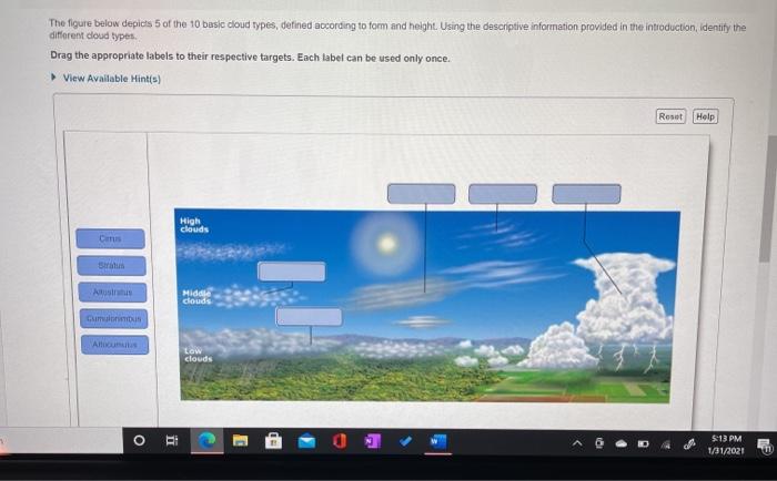 Solved The figure below depicts 5 of the 10 basic cloud | Chegg.com