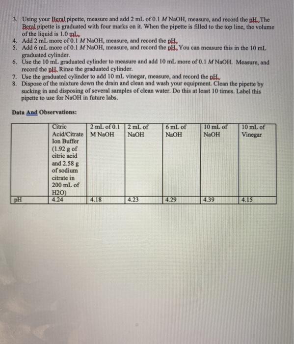 Part 2 Acetic Acid Acetate Ion Buffer 9 Prepare