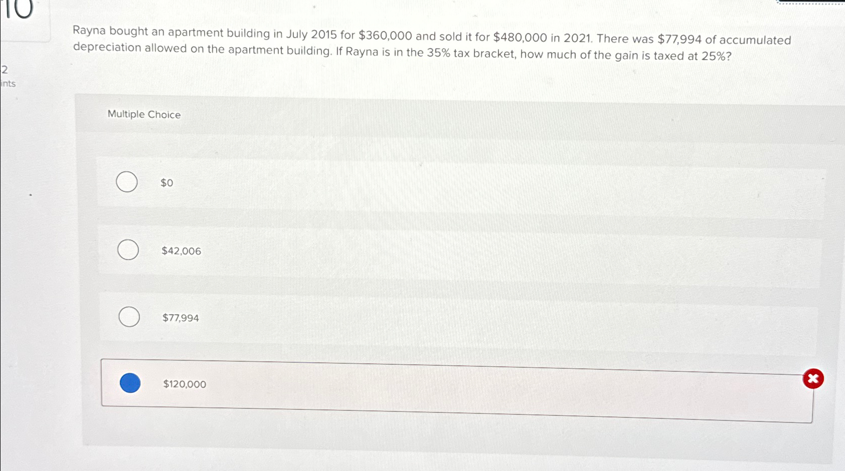 Solved Rayna bought an apartment building in July 2015 ﻿for | Chegg.com