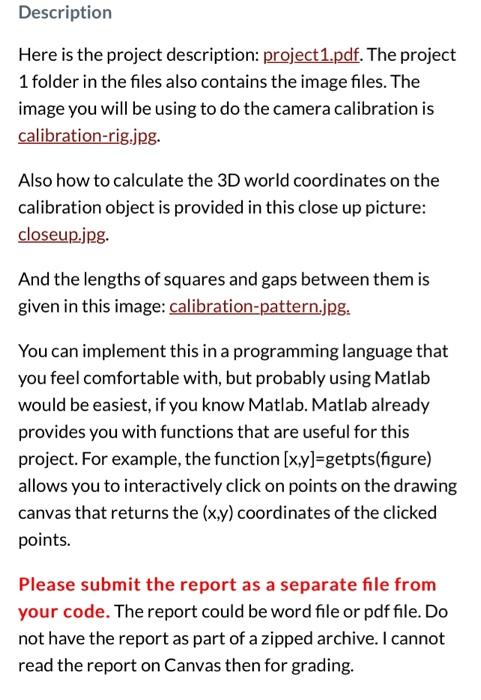 Solved how to calculate the 3D world coordinates on the | Chegg.com