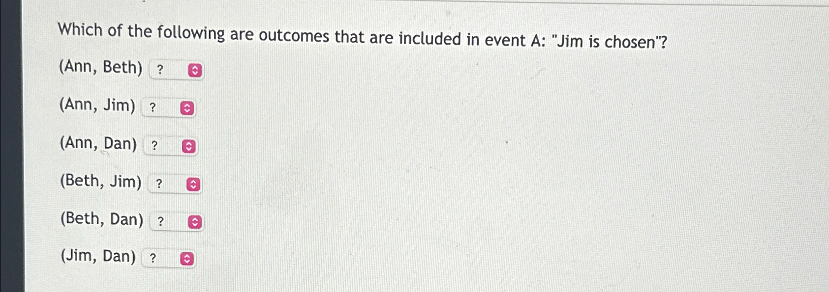 Solved Which of the following are outcomes that are included | Chegg.com