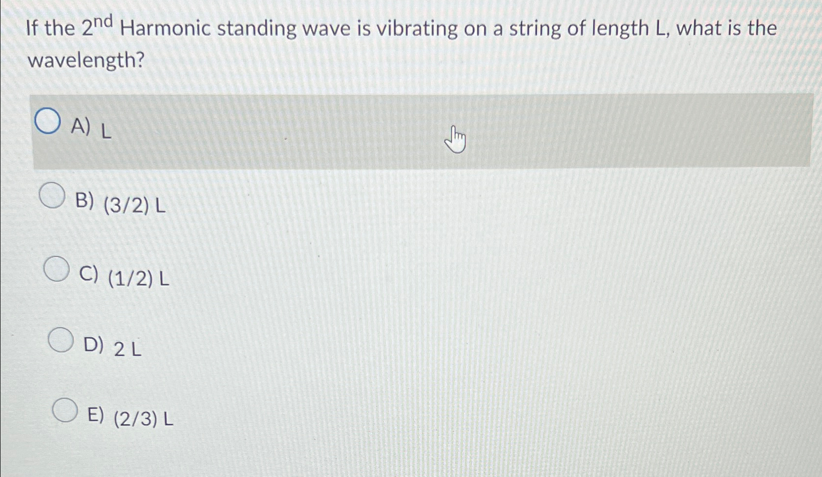 Solved If the 2nd ﻿Harmonic standing wave is vibrating on a | Chegg.com