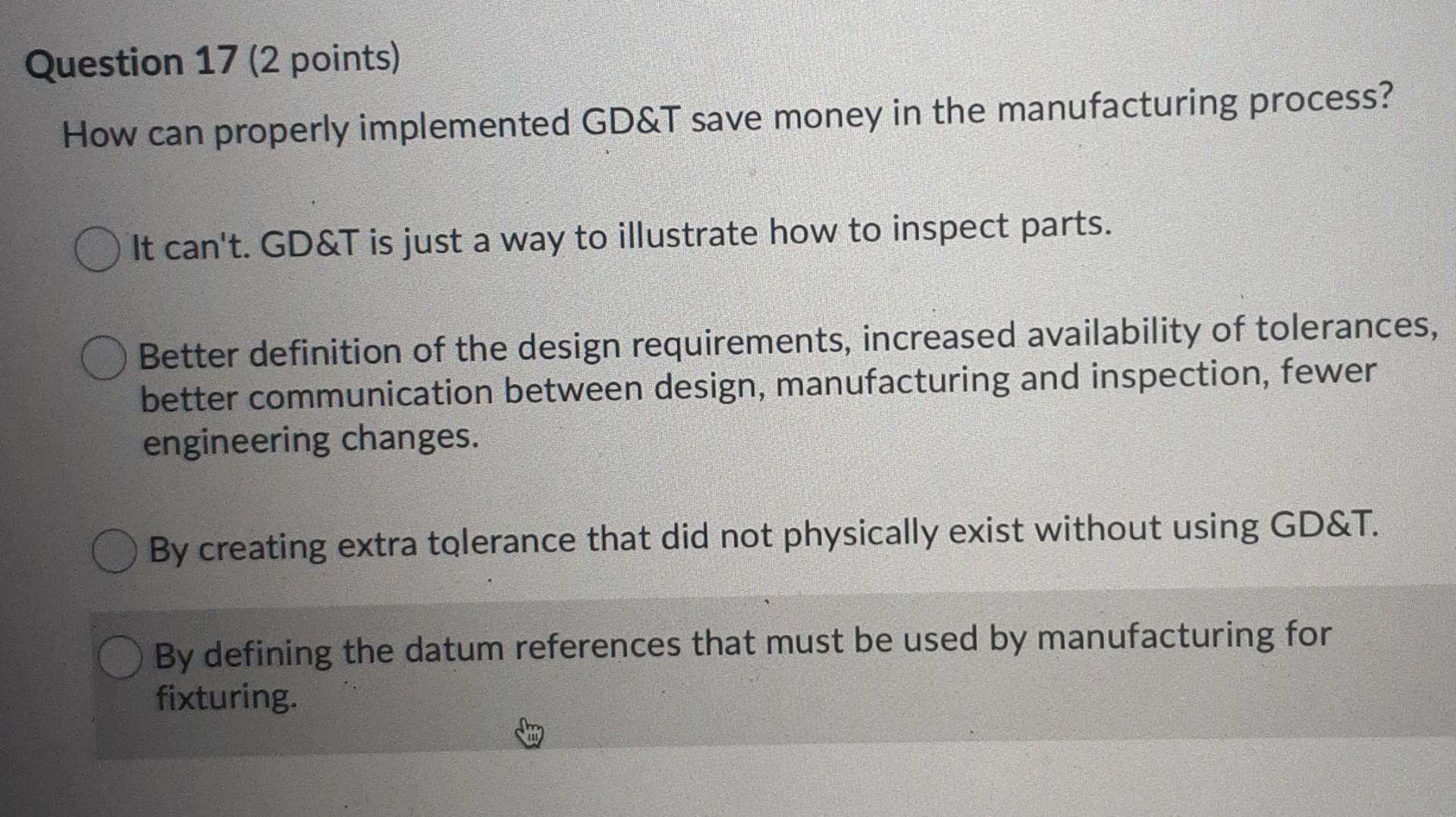 Solved Question 17 (2 points) How can properly implemented | Chegg.com