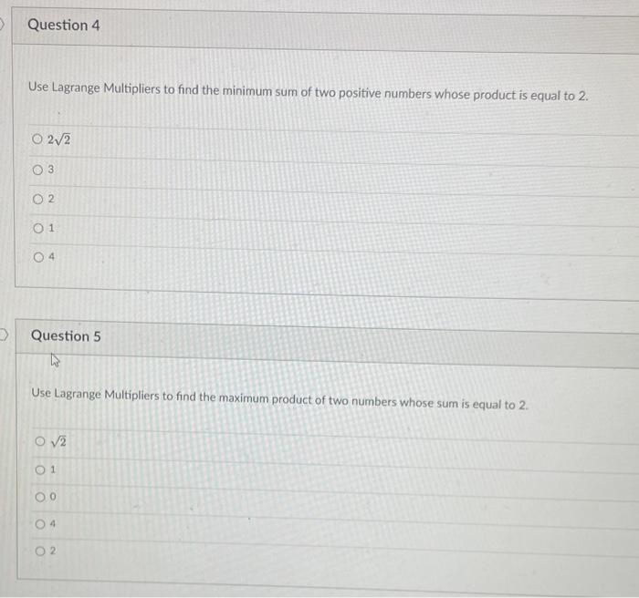 Solved Use Lagrange Multipliers to find the minimum sum of | Chegg.com