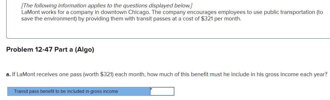 Solved Problem 12-47 ﻿Part a (Algo)a. ﻿If LaMont receives | Chegg.com