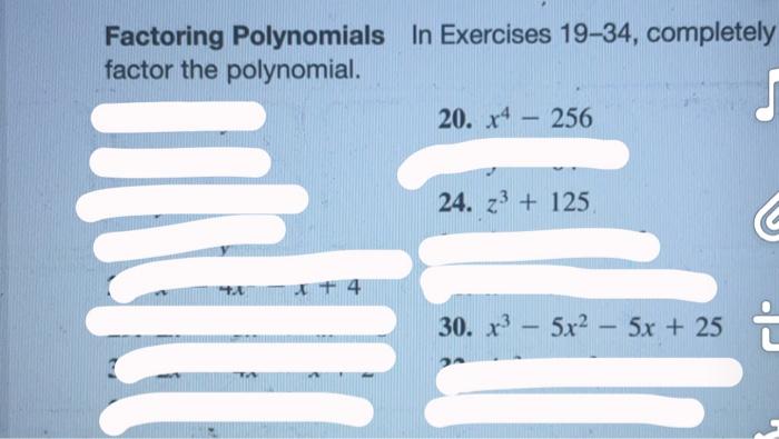 Solved Factoring Polynomials In Exercises 19-34, completely | Chegg.com