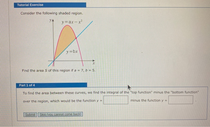 Solved Tutorial Exercise Consider the following shaded | Chegg.com