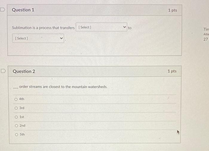 Solved Question 1 1 pts Sublimation is a process that | Chegg.com