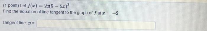 Solved (1 point) For f(x)=9x2, find dxdy using the | Chegg.com