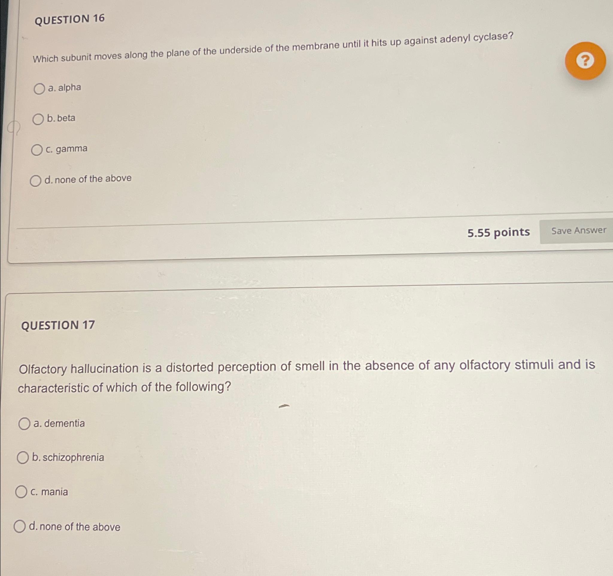 Solved QUESTION 16Which subunit moves along the plane of the | Chegg.com