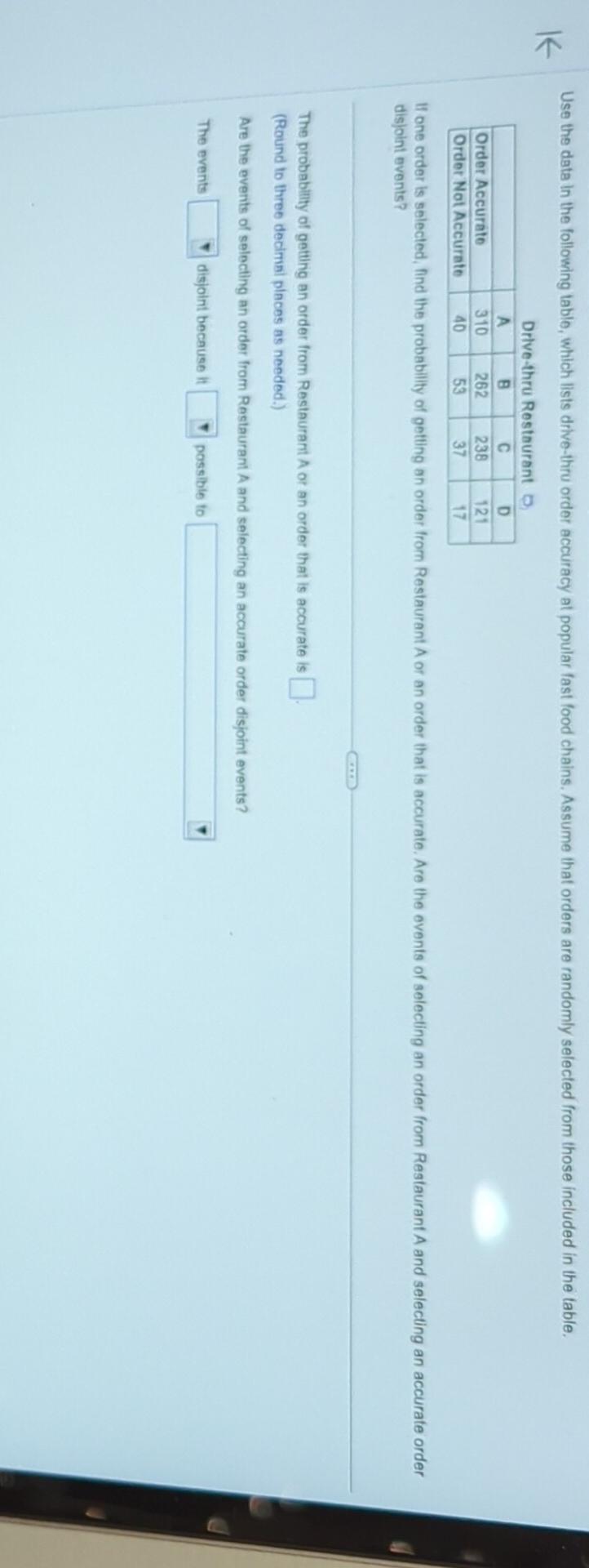 Solved Use the data in the following table, which lists | Chegg.com