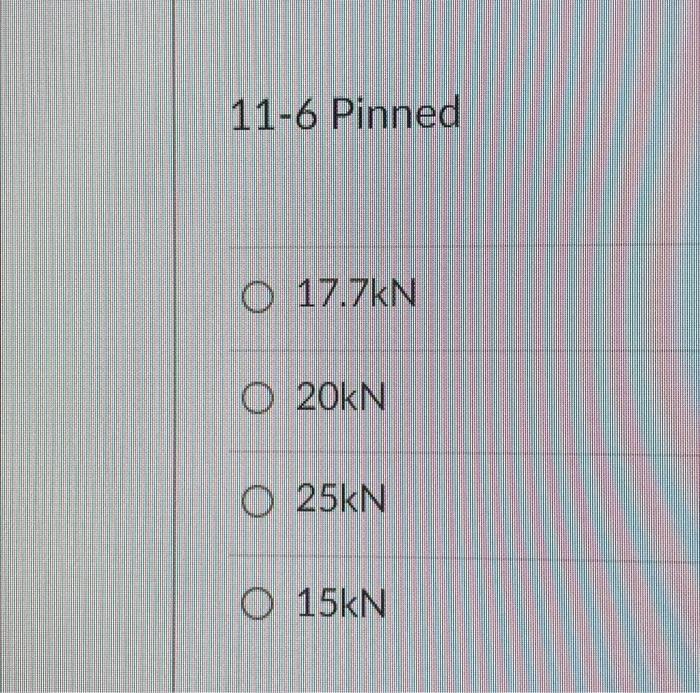 Solved 11-6 for Fixed ends, Fixed pinned, Pinned, Fixed | Chegg.com
