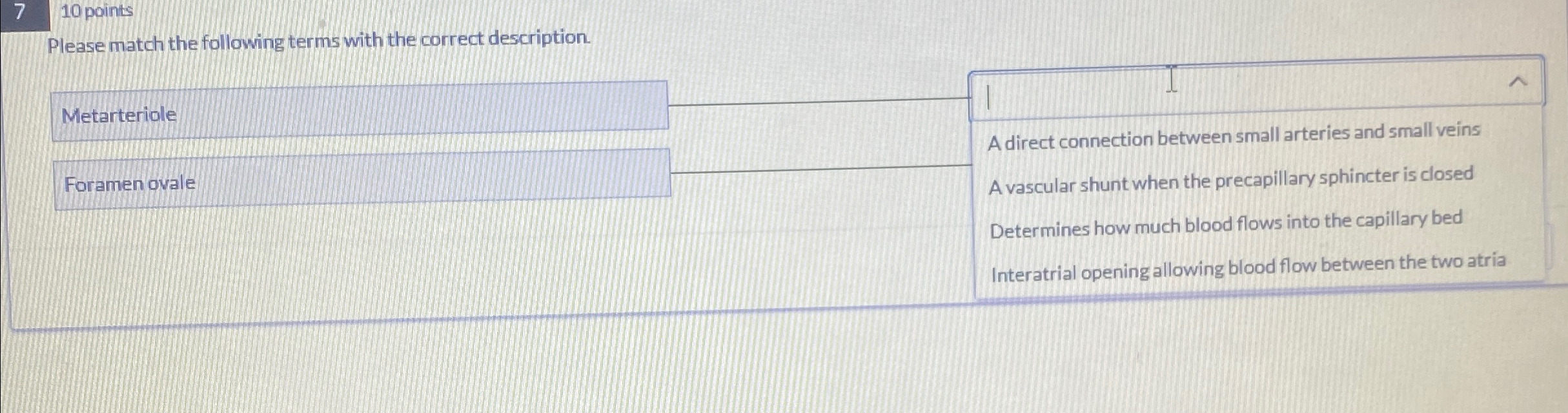 Solved 7 10 ﻿pointsPlease match the following terms with the | Chegg.com