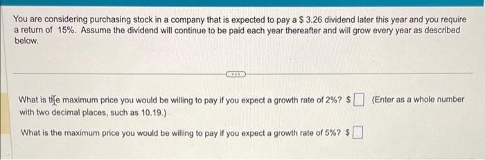 Solved You are considering purchasing stock in a company | Chegg.com