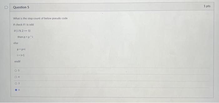 Solved What is the step count of below pseudo code t check | Chegg.com