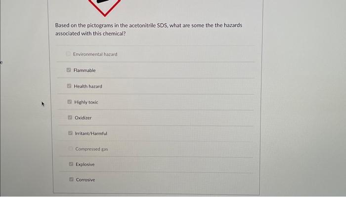 Solved The second section of an SDS summarizes hazard | Chegg.com