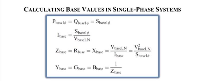 Solved CALCULATING BASE VALUES IN SINGLE-PHASE SYSTEMS | Chegg.com