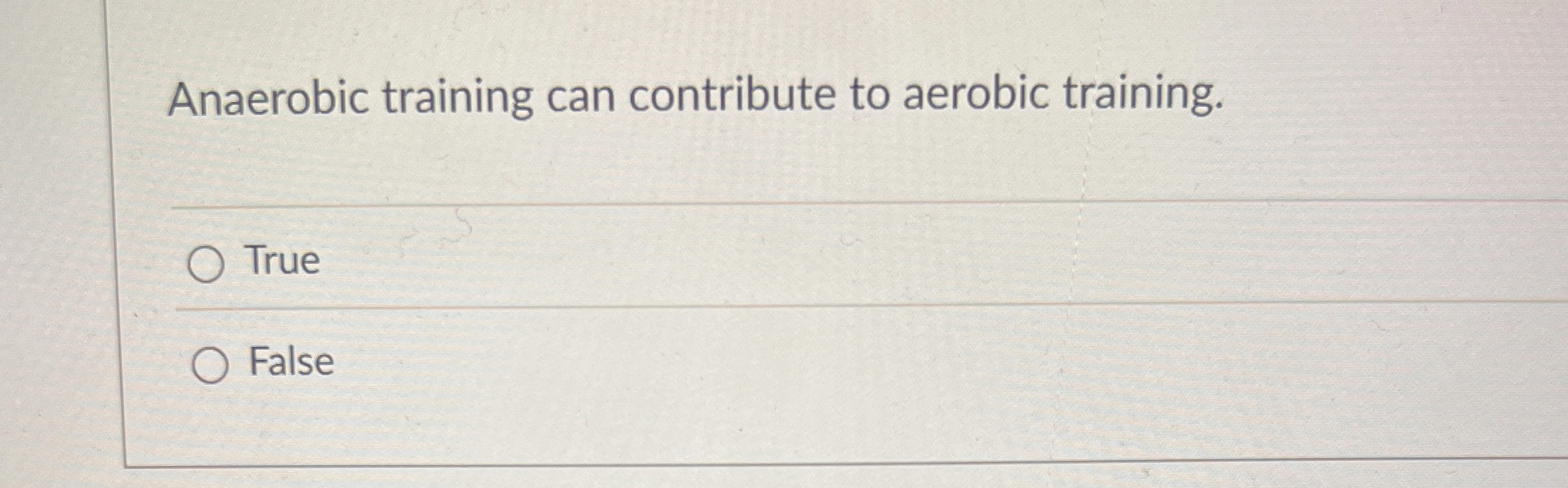 Solved Anaerobic training can contribute to aerobic | Chegg.com