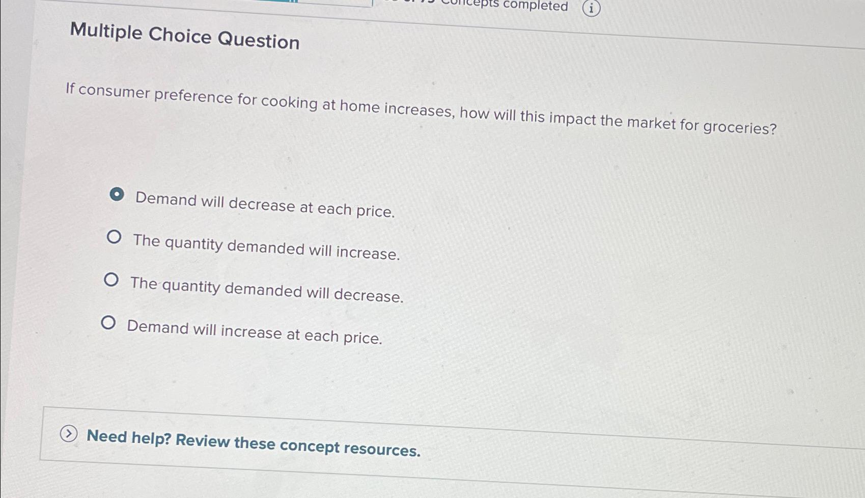 Solved Multiple Choice QuestionIf consumer preference for | Chegg.com