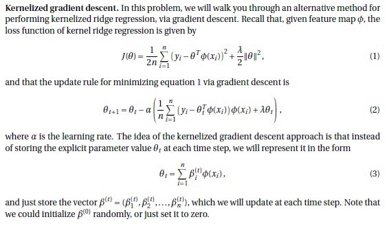 , Kernelized gradient descent. In this problem, we | Chegg.com