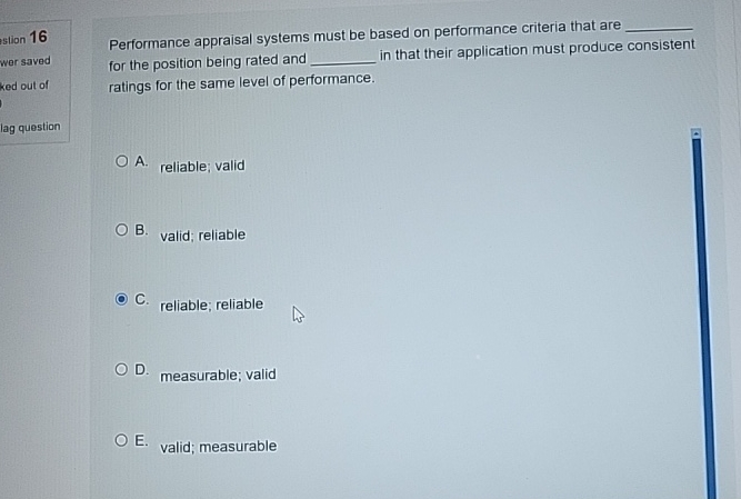 Solved Performance appraisal systems must be based on | Chegg.com