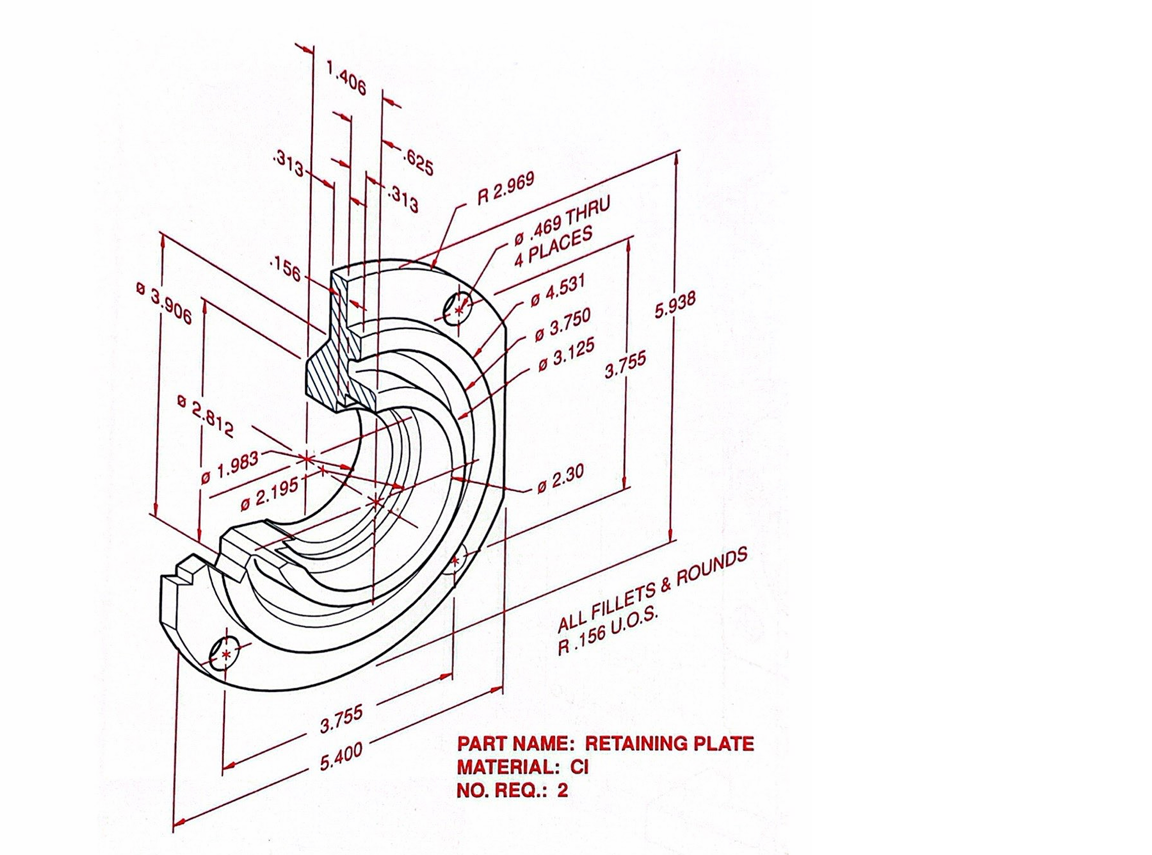 Show me all the steps to draw this using solidworks. | Chegg.com